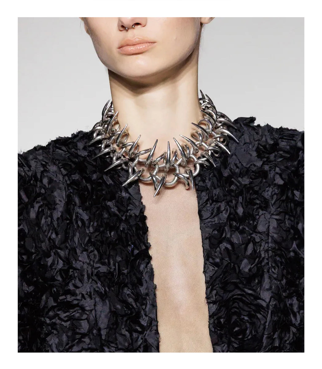 SPIKY CHAIN NECKLACE - STAINLESS STEEL – Archived Prototypes
